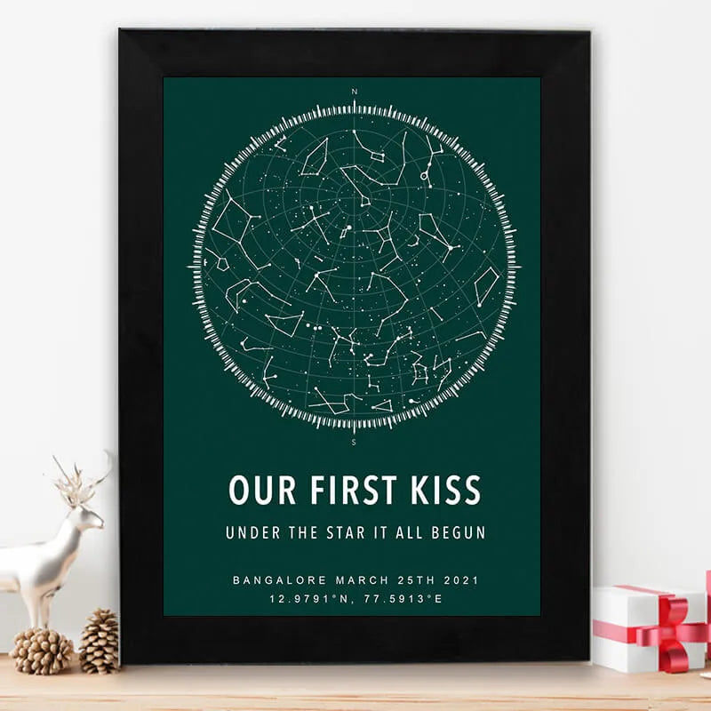 Personalized star map - Green – 46Memories
